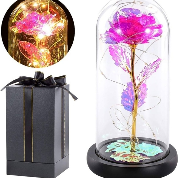 Pusuny | Accents | Galaxy Rose Flower Gift Beauty The Beast Rose ...